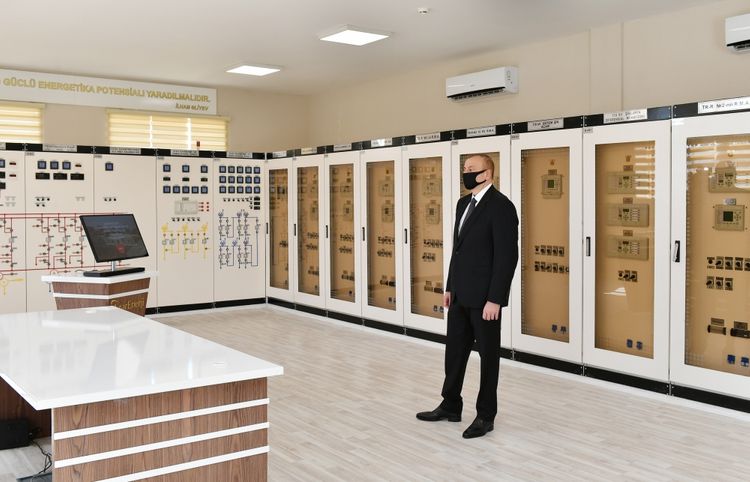 President Ilham Aliyev inaugurated Ahmadli substation owned by ...