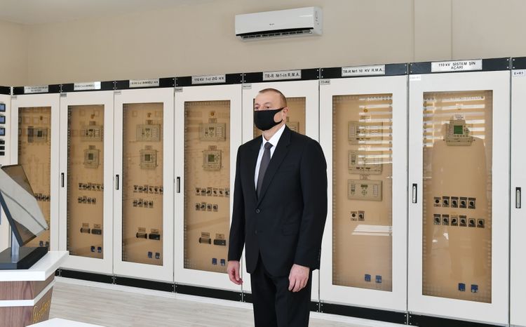 President Ilham Aliyev inaugurated Ahmadli substation owned by ...
