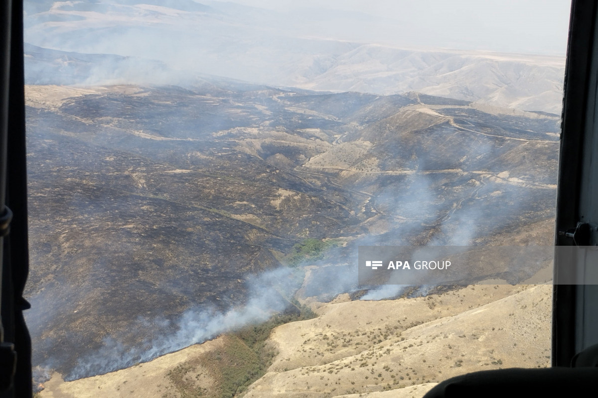 Helicopters involved in firefighting efforts in Aghdara -PHOTO-VIDEO ...