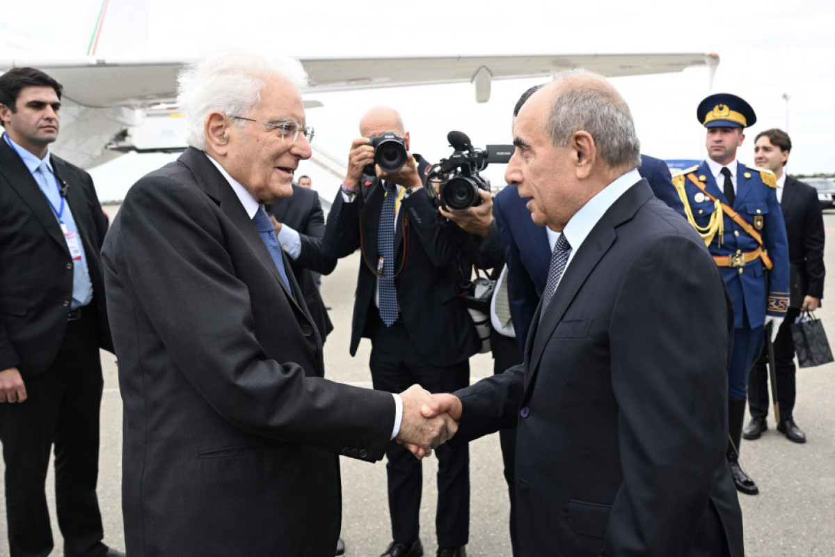 Italian President Sergio Mattarella arrives in Azerbaijan for official ...