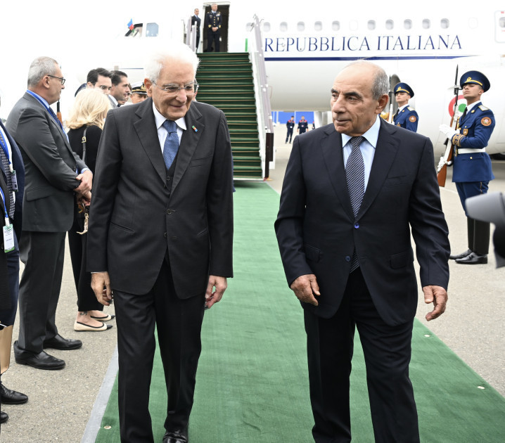 Italian President Sergio Mattarella arrives in Azerbaijan for official ...
